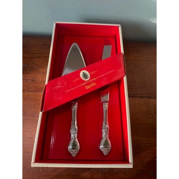 Spode | Dining | Spode Christmas Tree 81 Stainless 2 Piece Dessert ...